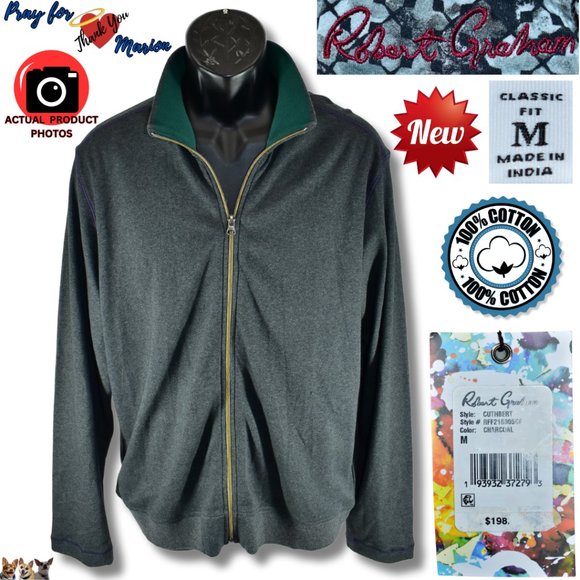 Robert Graham | Sweaters | Robert Graham M Charcoal Gray Cuthbert ...